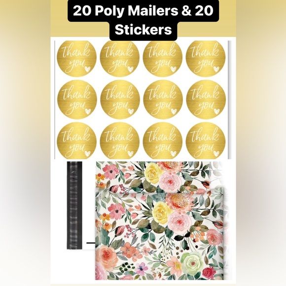 JarThenaAMC | Office | 4 Piece Bundle 20 Poly Mailers 20 Stickers ...